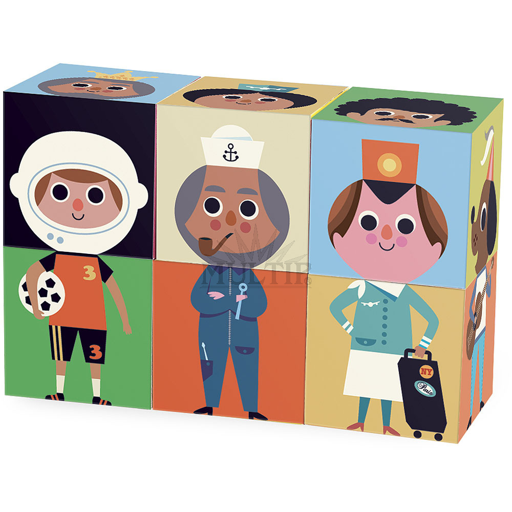 Kostky dřevěné-postavičky