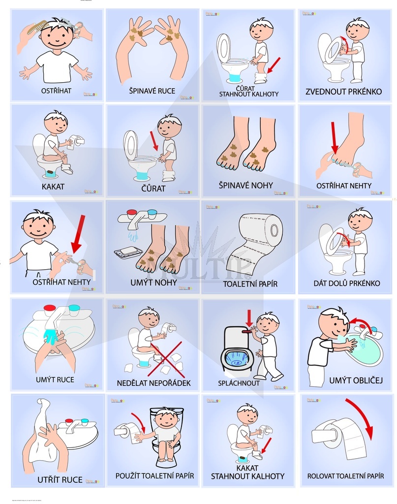 Hygiena 1chlapec 20ks – velké magnetické karty