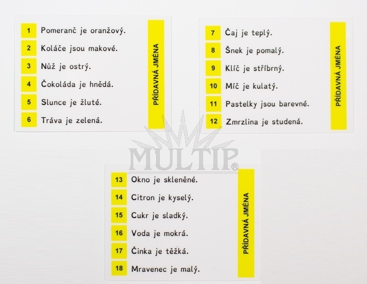 Doplňování vět - přídavná jména