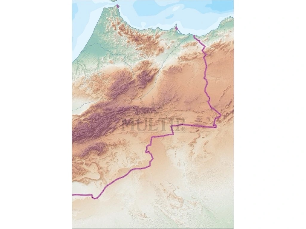 Velká mapa Alžírska
